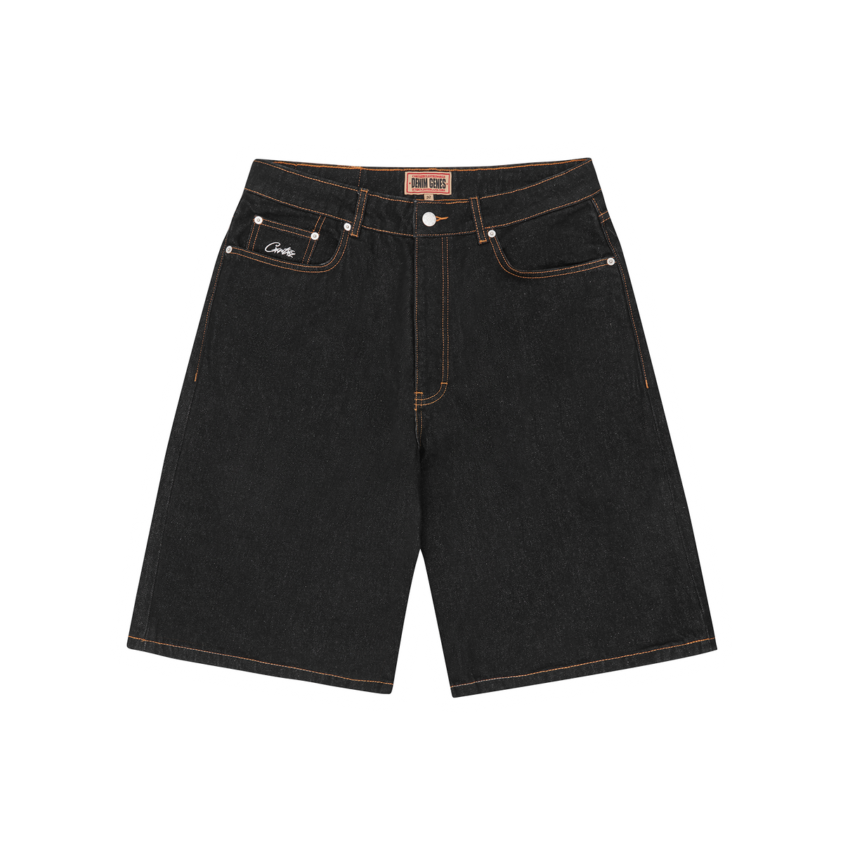 DUAL STRIPE DENIM SHORT [WASHED BLACK] – CRTZRTW