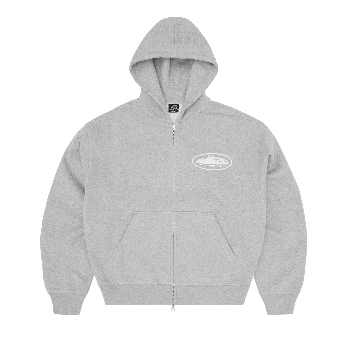 ISLAND PUFF PRINT ZIP HOODIE [HEATHER GREY] – CRTZRTW