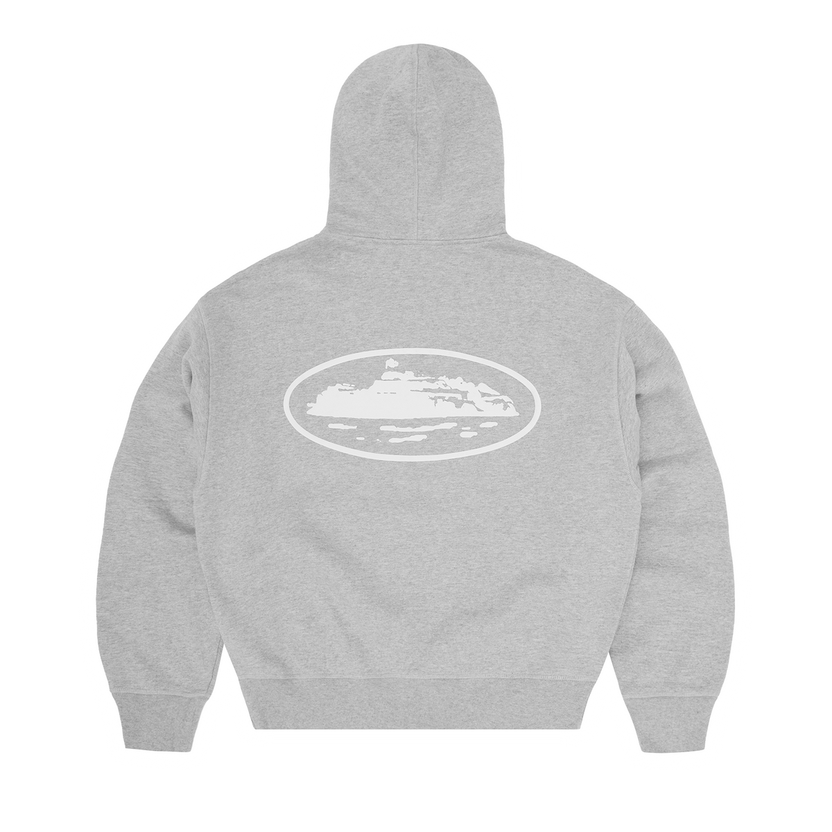 ISLAND PUFF PRINT ZIP HOODIE [HEATHER GREY] – CRTZRTW